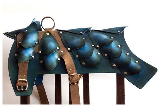 Patina Leather Dog Armor