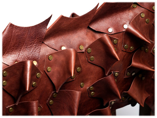 Leather Dog Armor Brown Calf